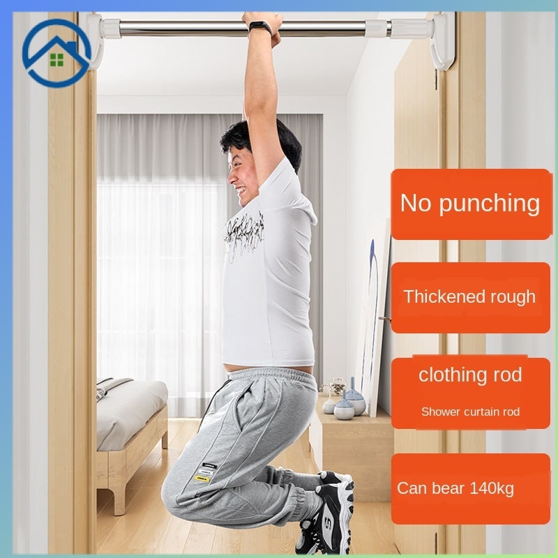Clothes Drying Rod Household Multi-Functional Telescopic Rod Punch-Free ...