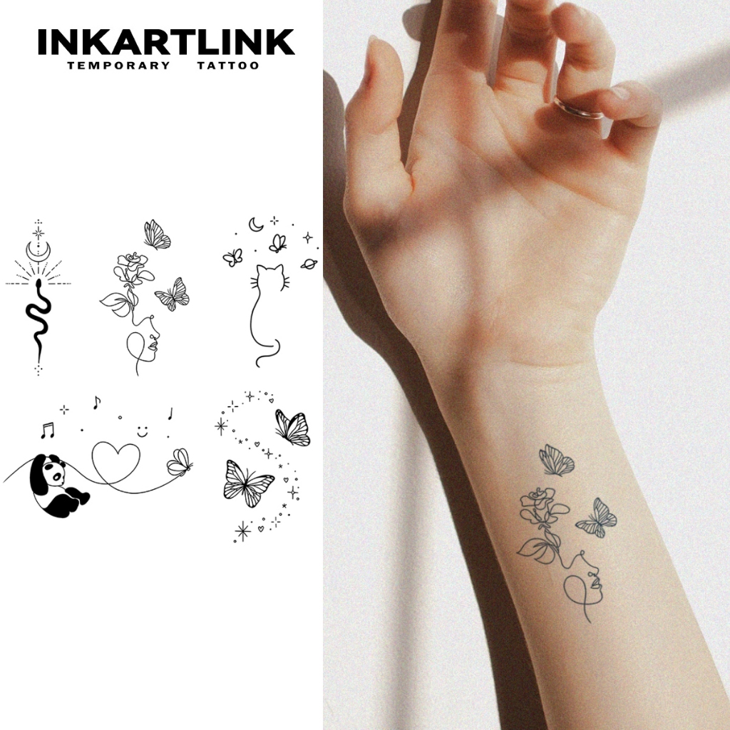 Simple small designs temporary tattoo stickers, waterproof long-lasting ...