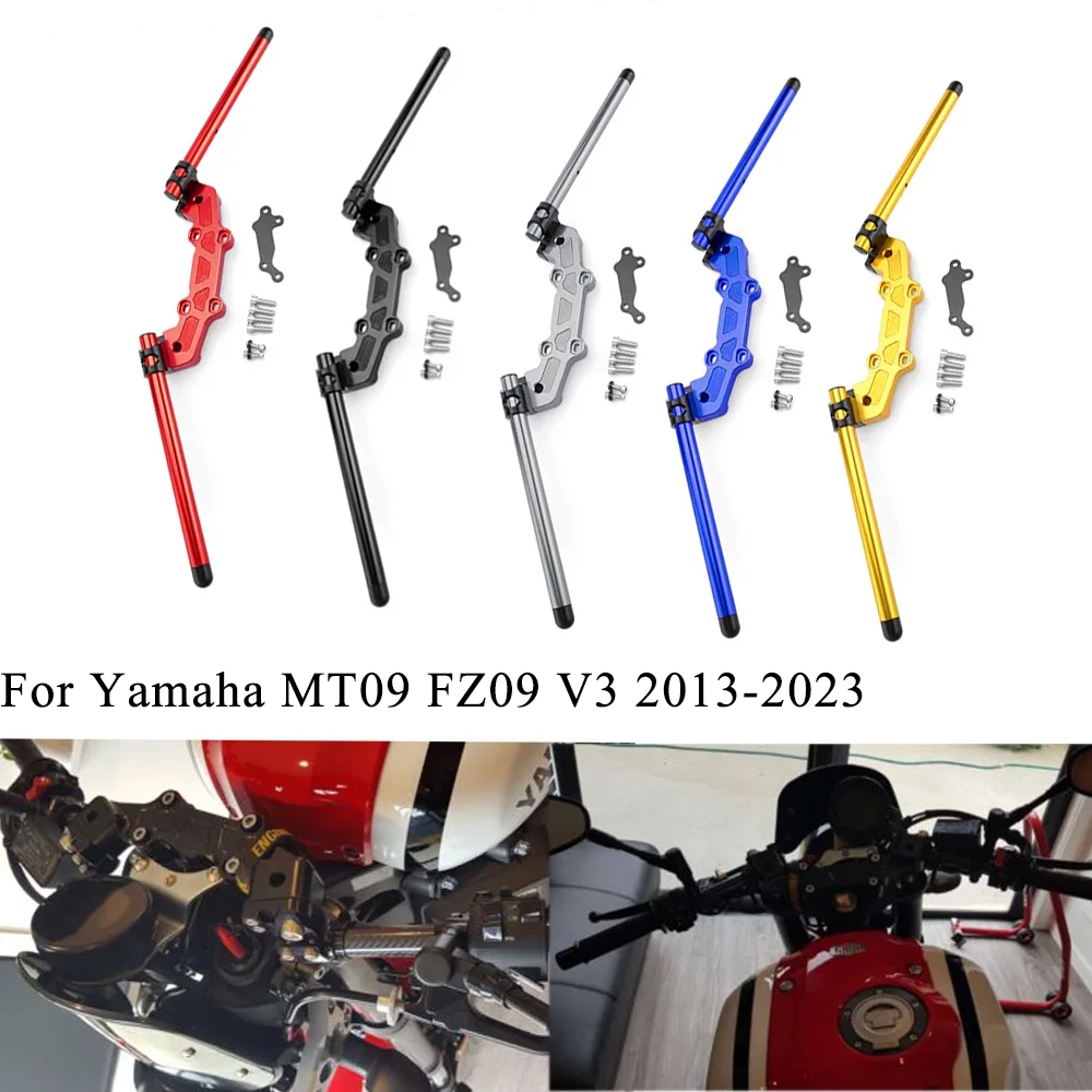 Motorcycle Clip on Adjustable Handlebars Handle Bar With Adapter For ...