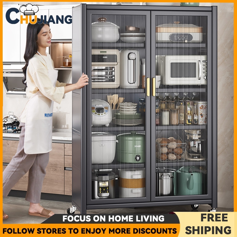 Kitchen Storage Rack Floor To Ceiling Multi-layer Household Microwave ...