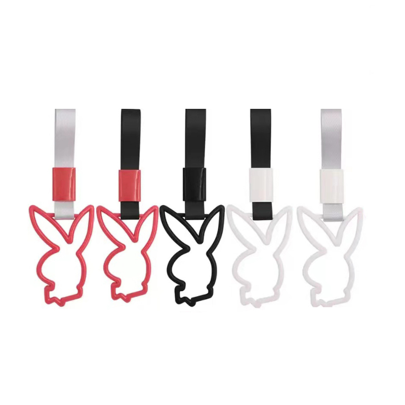 JDM Car Motorcycle Rabbit Tow Strap Tsurikawa Cute Ring Rear Bumper ...