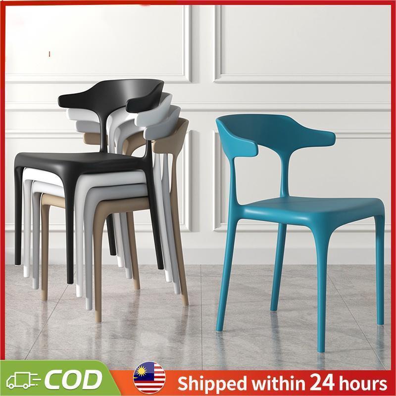 plastik Stackable Curved Back Dining Chairs /kerusi makan/kerusi ...