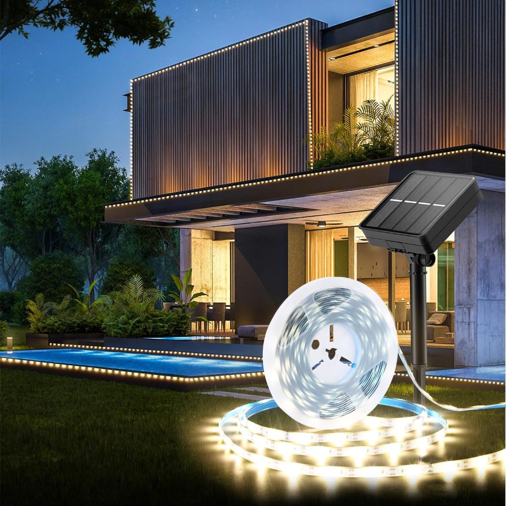 Solar LED Strip Lights 3M/5M LED Solar Powered LED Strip Lights, 8 ...