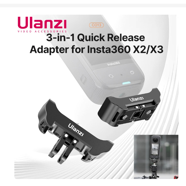 Ulanzi Quick Magnetic Release Mount Base For Insta360 X 4/X2/X3 Plate ...