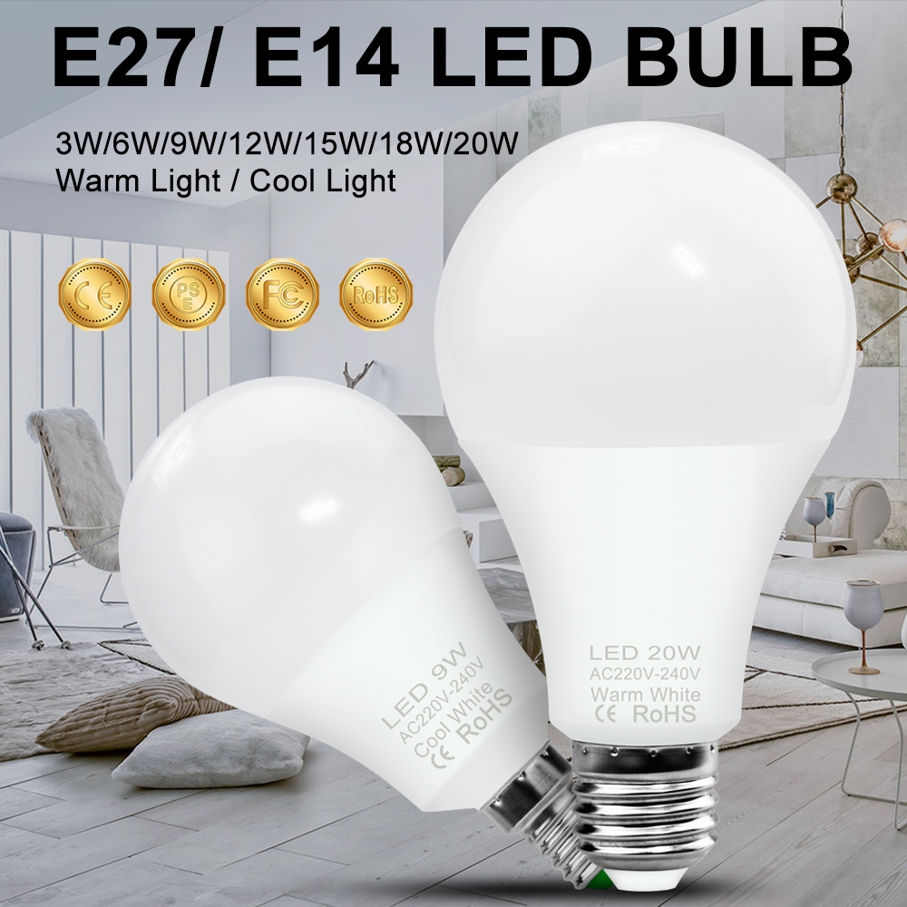 E27 LED Lights Bulb AC220V Indoor Bedroom Spotlight E14 SMD2835 ...