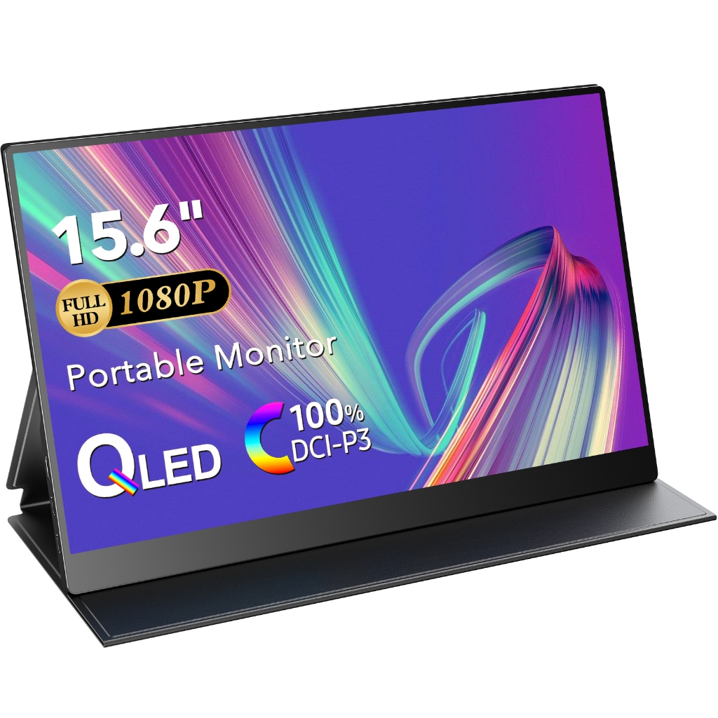 UPERFECT 15.6 Portable Monitors 1080P Full HD IPS Gaming QLED displays ...