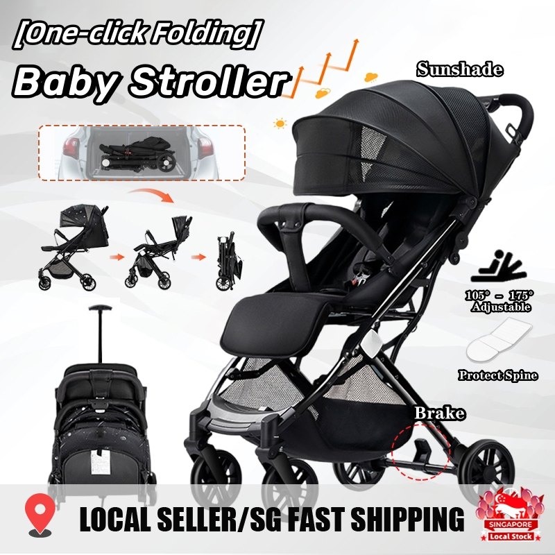 SG STOCK Baby Stroller Foldable Kids Travel Cart Cabin Travel Stroller ...