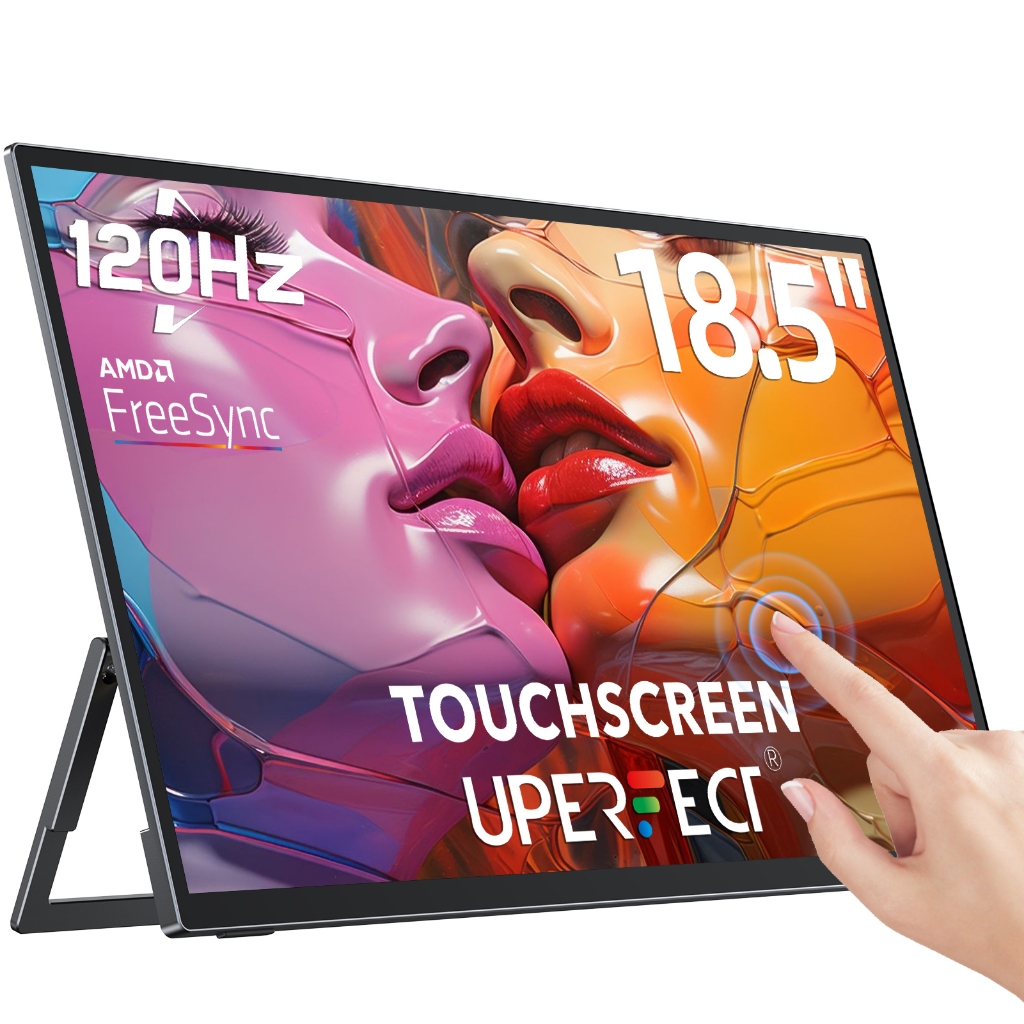 UPERFECT 18.5 E6 PRO Portable Monitors 1080P Touch Screen Gaming 120Hz ...