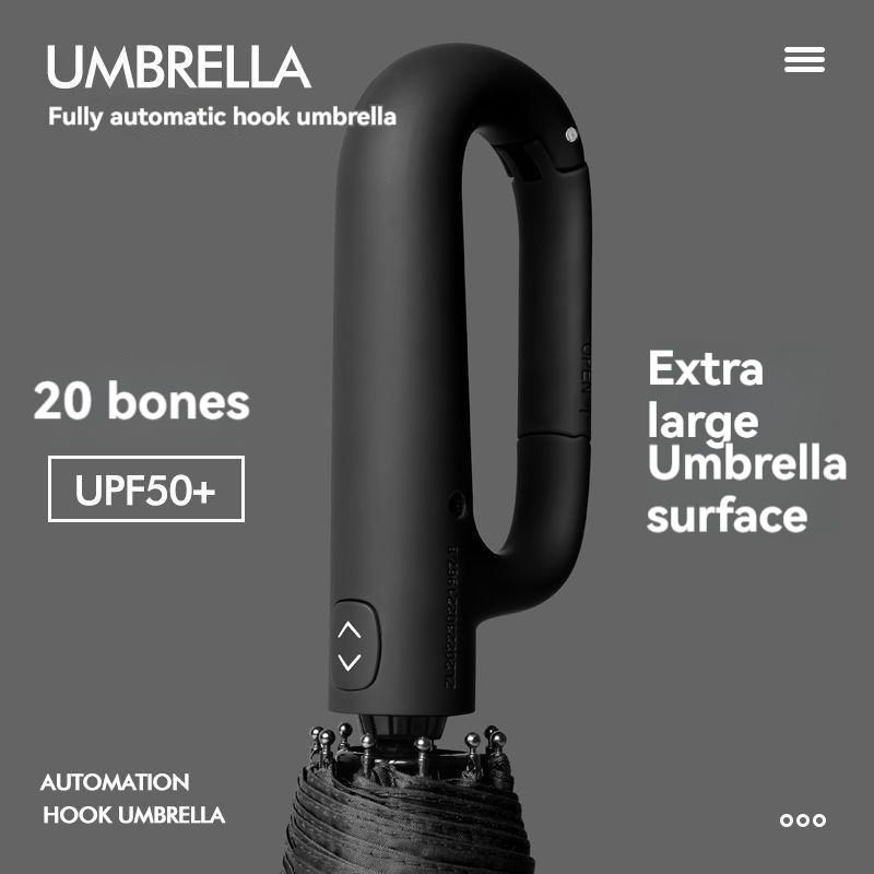 Ring buckle design 20 rib fully automatic umbrella for men folding ...