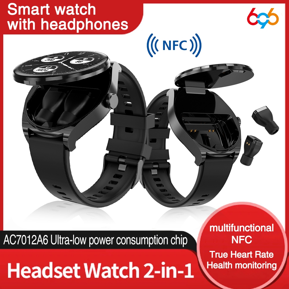 2024 New 2 In 1 Smart Watch Wireless BlueTooth Noise Cancelling ENC TWS ...