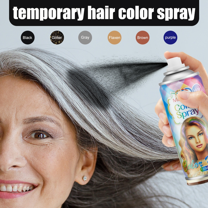 Temporary Hair Dye Spray Black Hair Spray Hair Colour Spray一 次性喷雾染发 ...