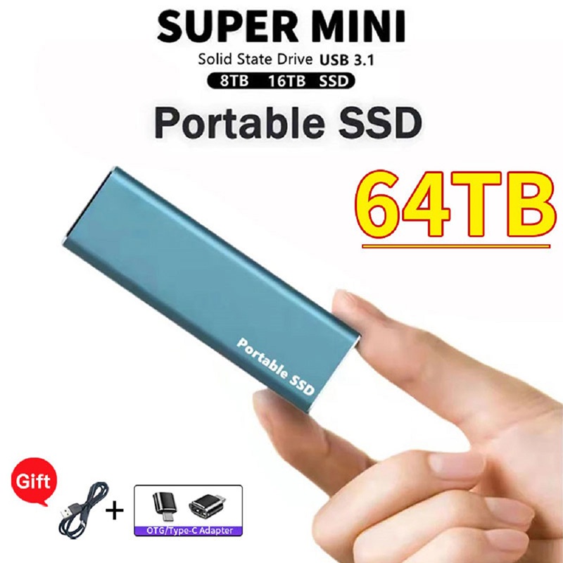 Original portable SSD 1TB 8TB 30T 60TB 128T USB 3.1Type-C external high ...
