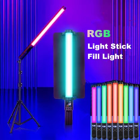 Photography RGB Light Tube Handheld LED Light with Light Stand ...
