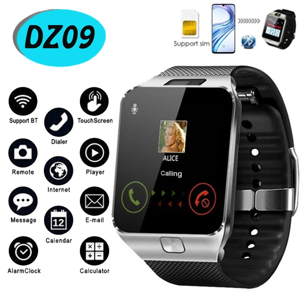 DZ09 Bluetooth smartwatch Sim card camera watch sports r men's and ...