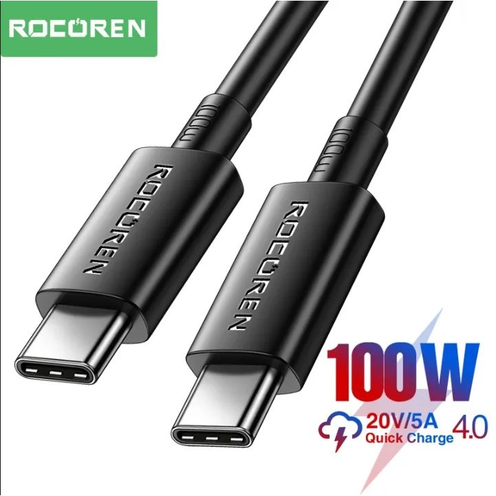 100W USB C To Type C 5A PD Fast Charging Charger Cable For Iphone Android | Shopee Singapore