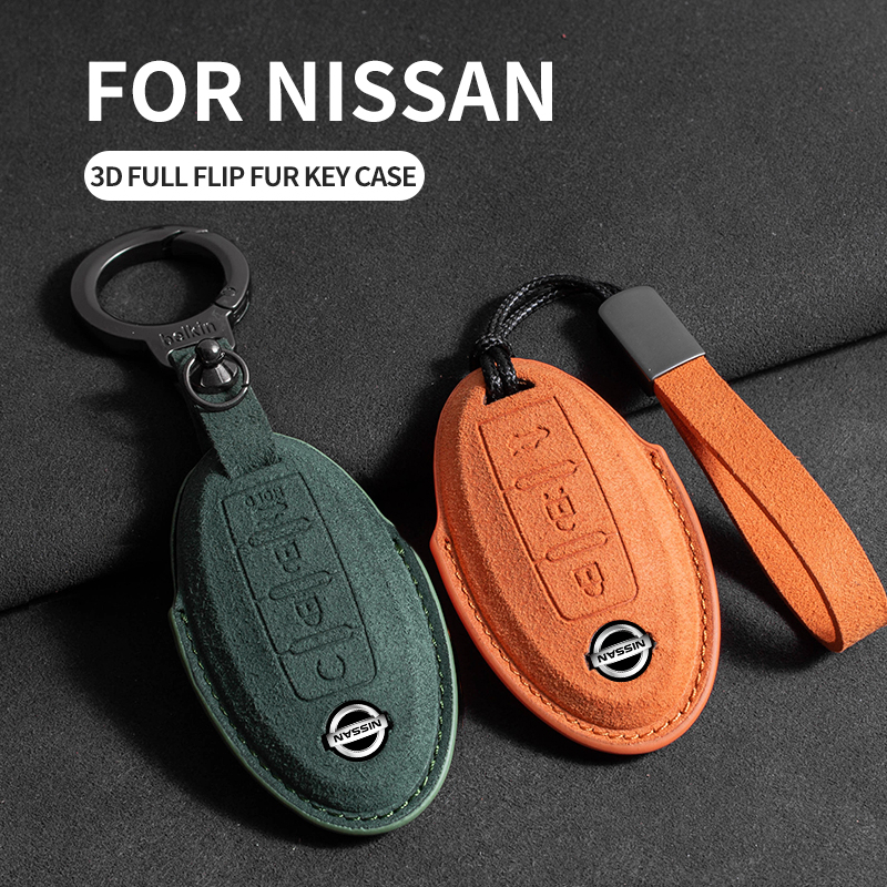 Leather Car Key Cover For Nissan 2019 2020 Armada GT-R Altima 370Z Leaf ...