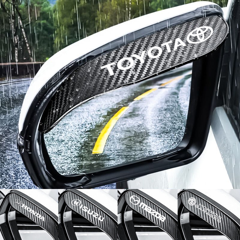 2 pieces Universal Car Side View Mirror Cover Waterproof Rain Eyebrow ...