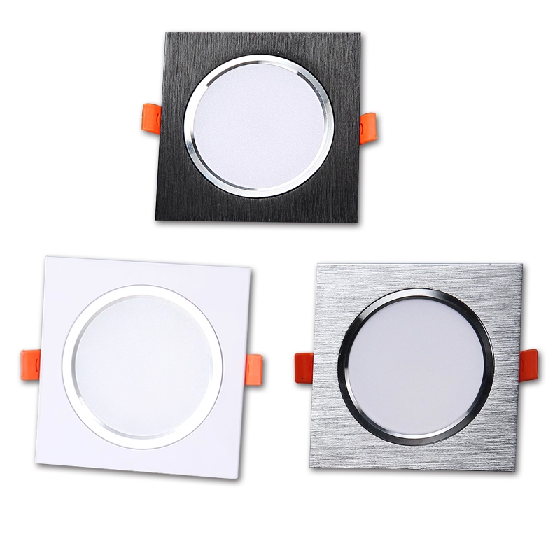 Led Square Downlight 3W5W7W Ultra-Thin Grille Light Bathroom Living ...
