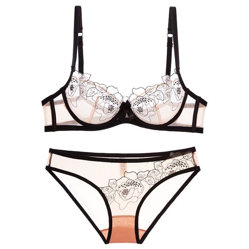 ready stock wire push up bra Adjustable bra /set / panties Thin cup ...