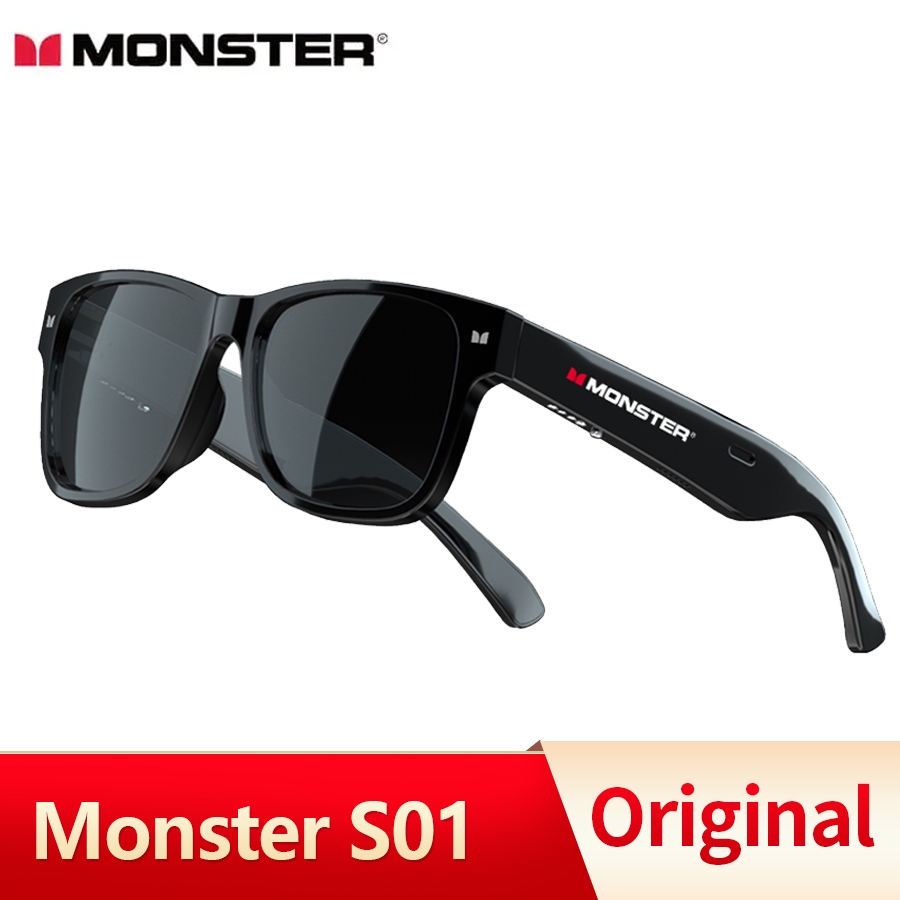 Monster S01 Smart Glasses Wireless Bluetooth Earphone 5.0 Sunglasses ...