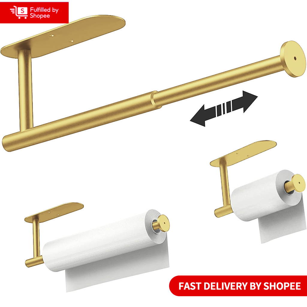 Harbour Life Adjustable KITCHEN PAPER HOLDER TISSUE HOLDER Self ...