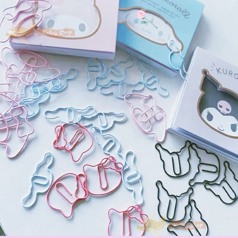 50pcs Sanrio Paper Clip Melody Cinnamoroll Creative Bookmark Student ...