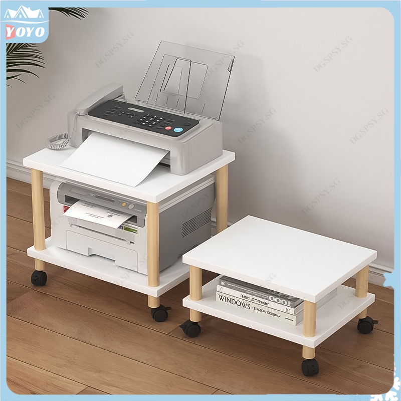 Printer Shelf Floor Fax Tray Multi-Layer Mobile Under-Desk Storage with ...
