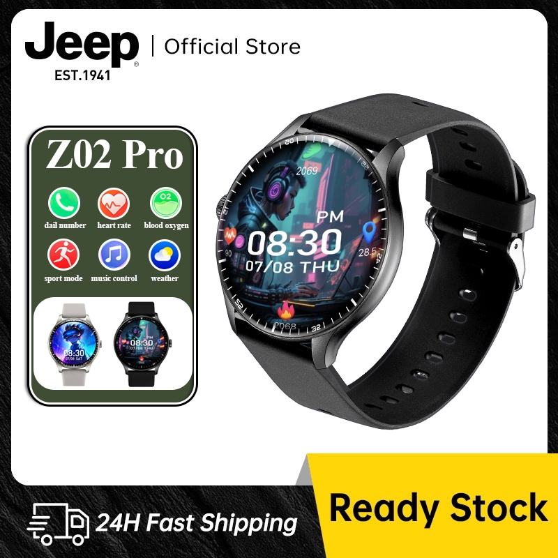 Jeep Z02 Pro | Men Smart Watch Bluetooth Call Heart Rate SpO2 Blood ...