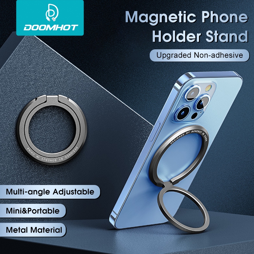 DoomHot Magnetic Phone Holder Stand Cell Phone Grip Finger Ring Metal ...