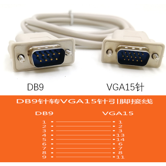 Db9 Pin RS232 to 15 Pin VGA Cable, db9 Pin Adapter | Shopee Singapore