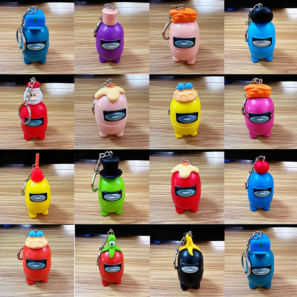 15 Styles 8cm Among Us Space Werewolf Killing Keychain Anime Figures ...