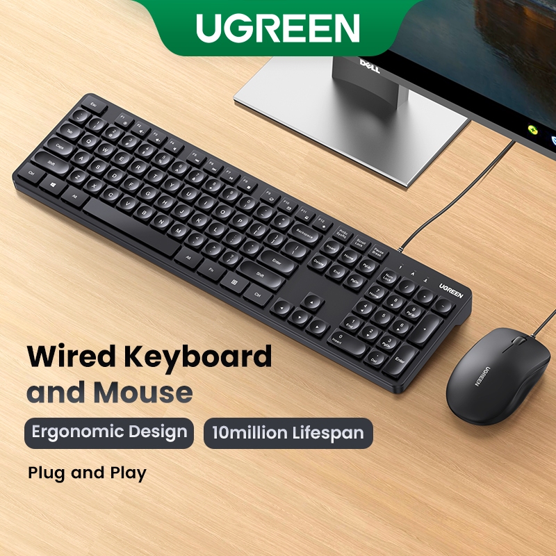 UGREEN USB Wired Keyboard Ergonomic Design 10million Lifespan for MacBook Air MacBook Pro ...