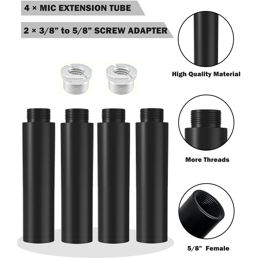 Mic Stand Extension Tube, Microphone Extension Pipe Microphone Stand ...