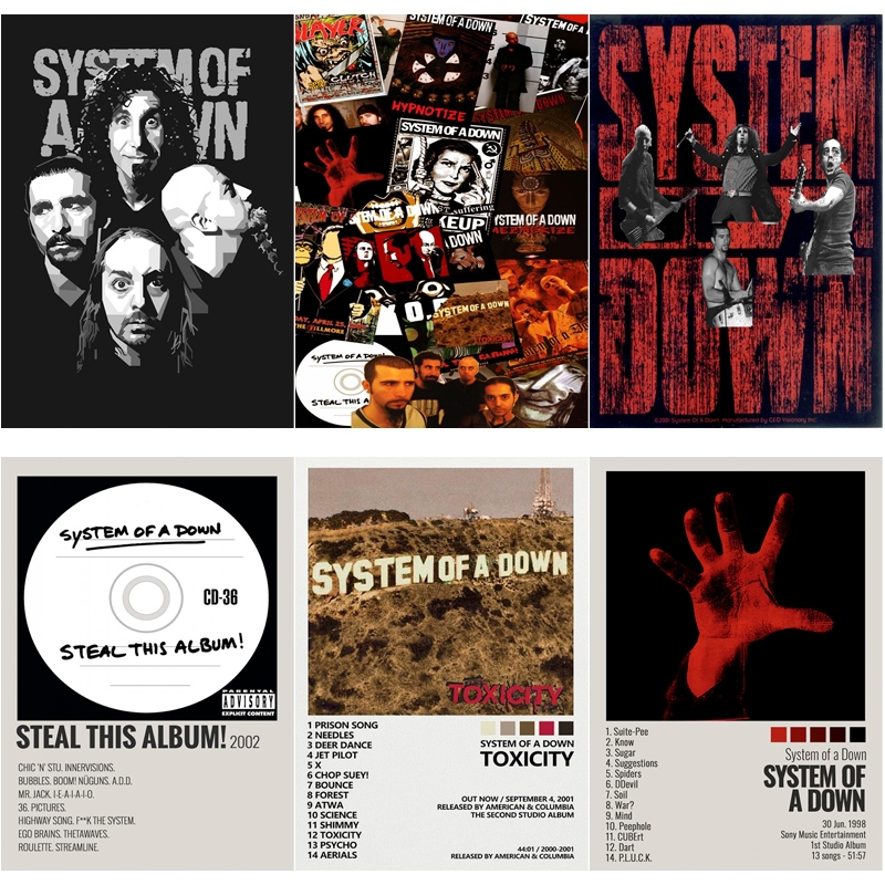 System of a Down' A3 Poster, picture Home poster decoration painting ...