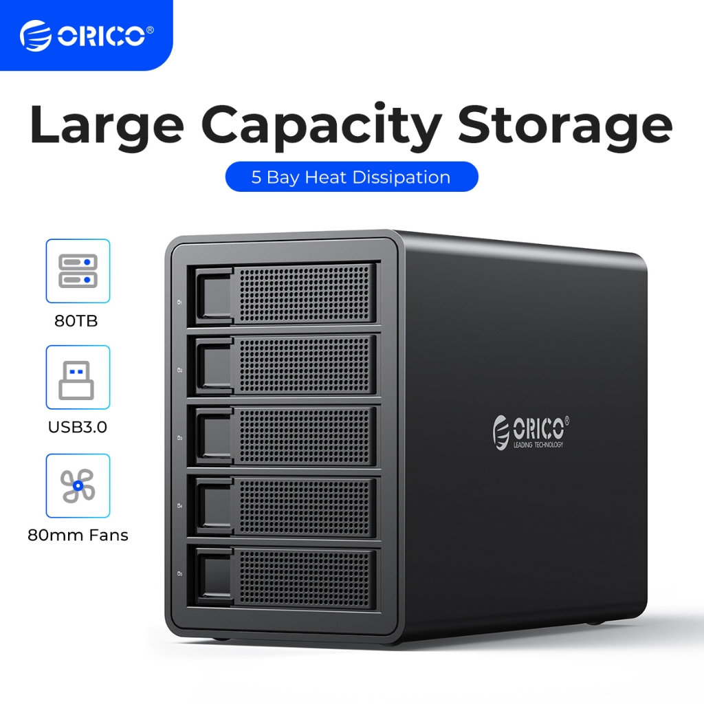 ORICO 35 Series Enterprise 4/5 bay 3.5'' HDD Docking Station Type-C to ...