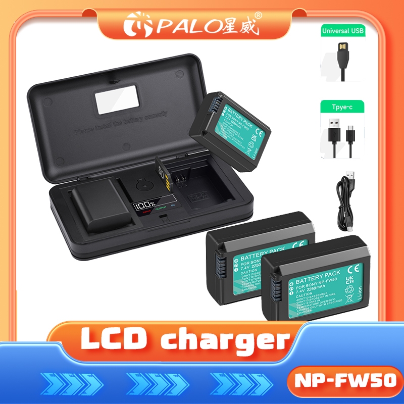 PALO NP-FW50 upgraded version battery charger NPFW50 Sony camera ...