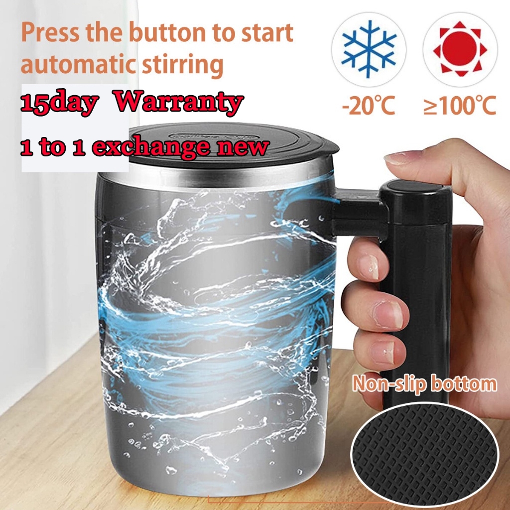 Self Stirring Mug Stainless Steel Self Stirring Tumbler Magnetic ...