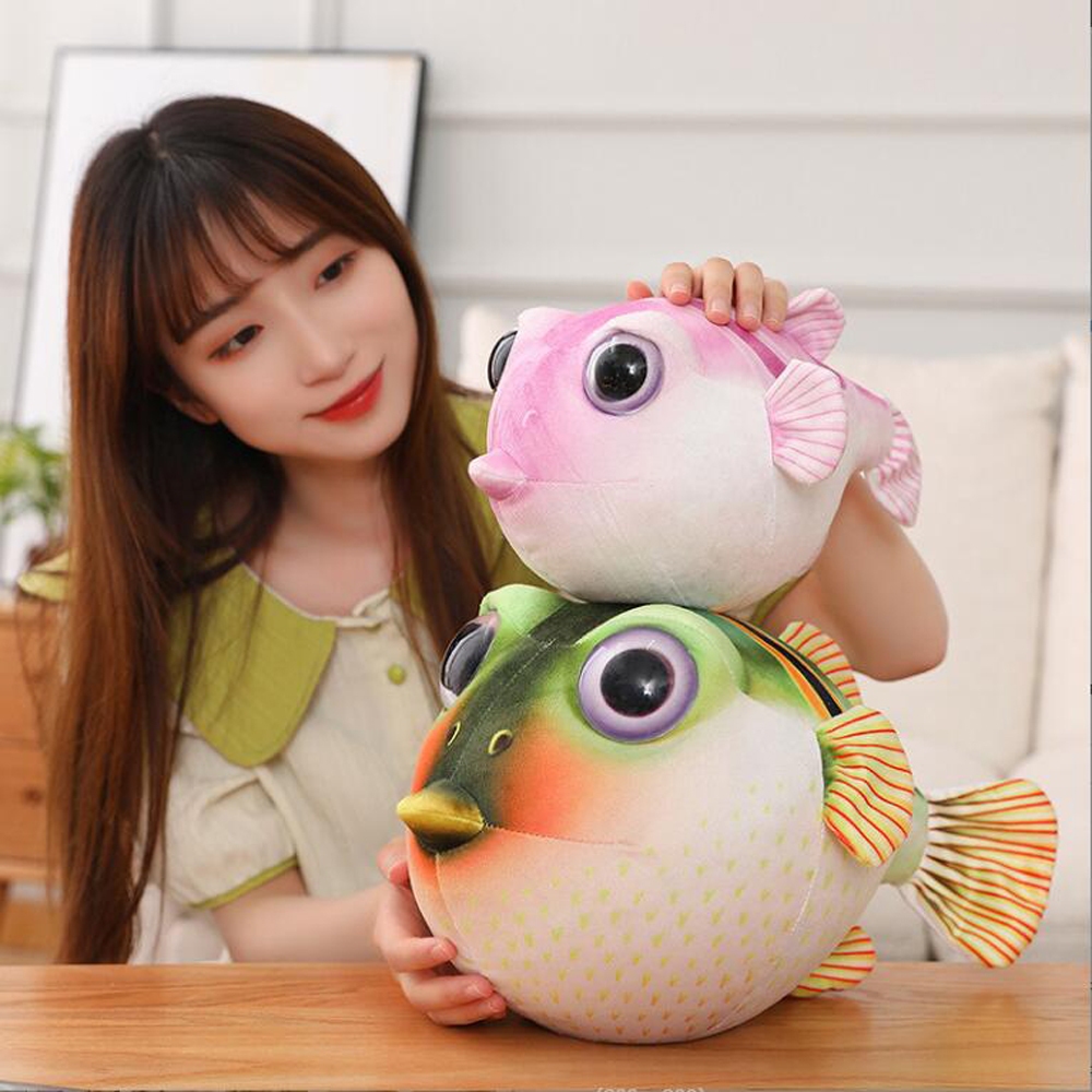 Cute Imitation Globefish Puffer Fish Stuffed Toy Children Plush Toy ...