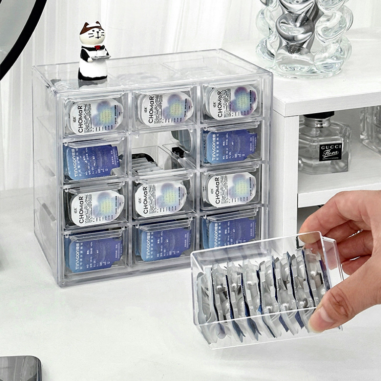 Daily Contact Lens Storage Box High-capacity Acrylic Transparent Multi ...