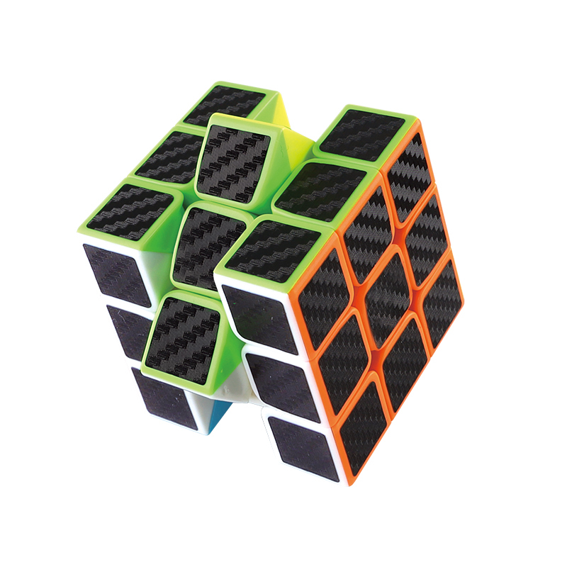 3x3 Speed Cube Carbon Fiber Sticker Puzzle Cube Magic Cube 3x3x3 Speed ...