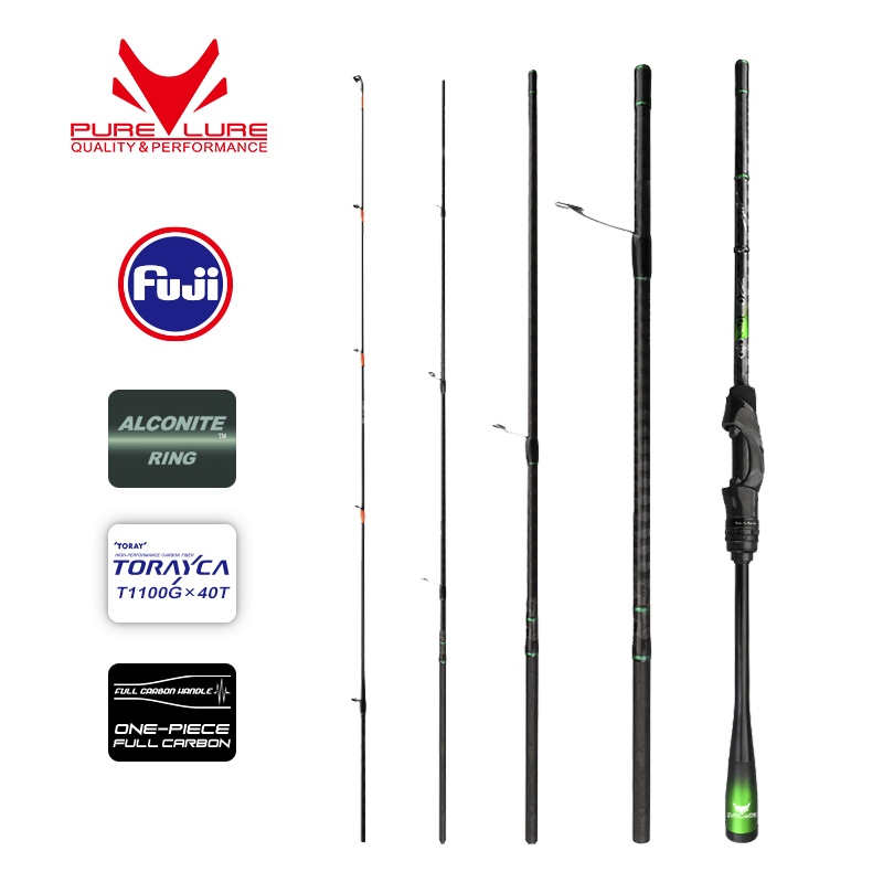 PURELURE ZERO Travel Rod BFS Fishing Casting UL Stream Bass Spinning ...