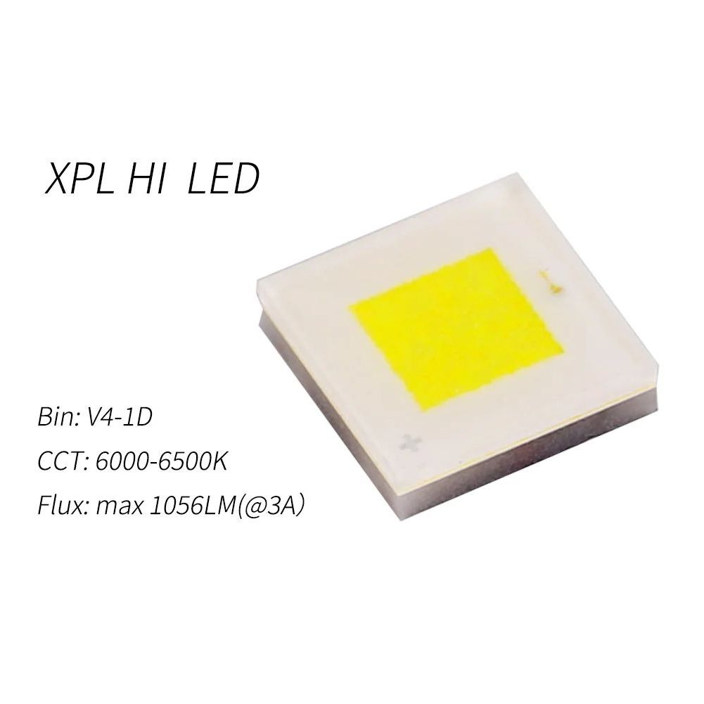 Flashlight Light LED XPL HI V4-1D/V4-3A 6000K-6500K/5000K-5000K white ...