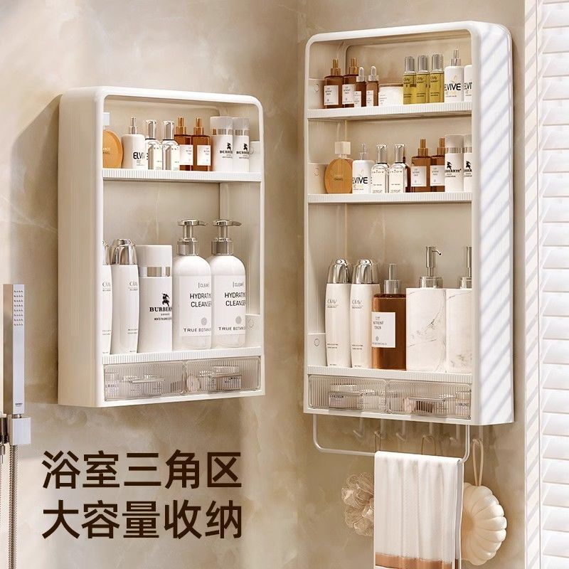 [twinkle] Dormitory Wall Shelf Perforation-Free Bathroom Rack Toilet ...