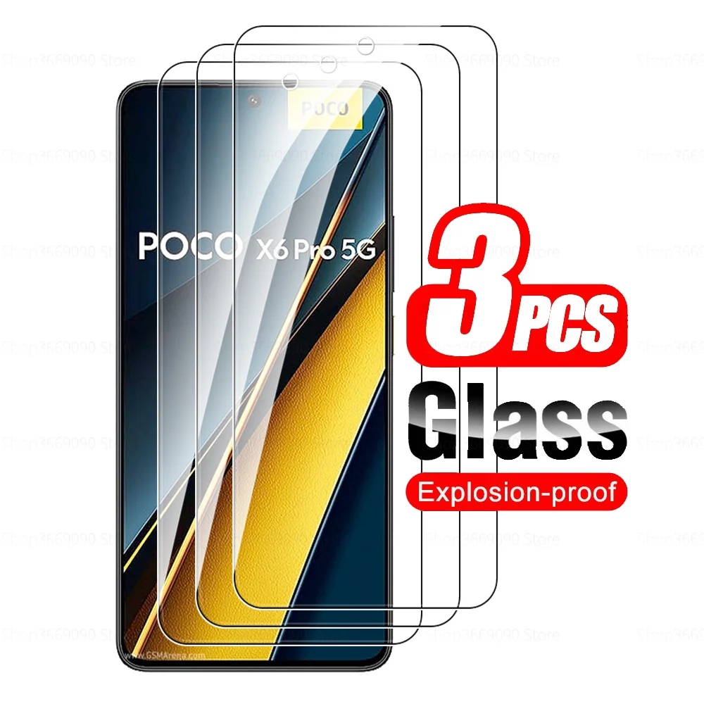 3PCS Full Tempered Glass For Xiaomi Poco F7 Ultra X7 Pro M7 F6 5G ...