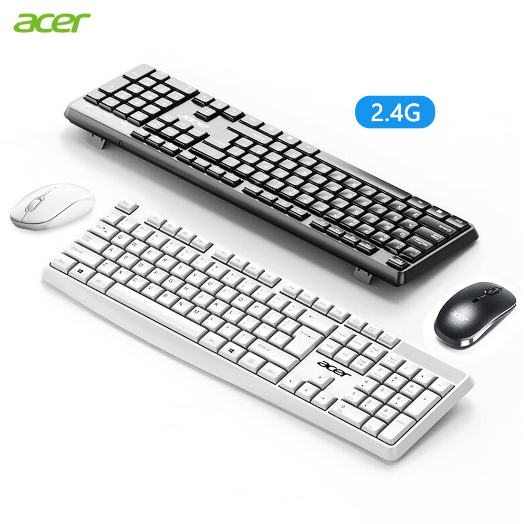 Acer Wireless Keyboard Mouse Set Km41 2k 2 4g Wireless Connect Splash Proof Ultra Thin For