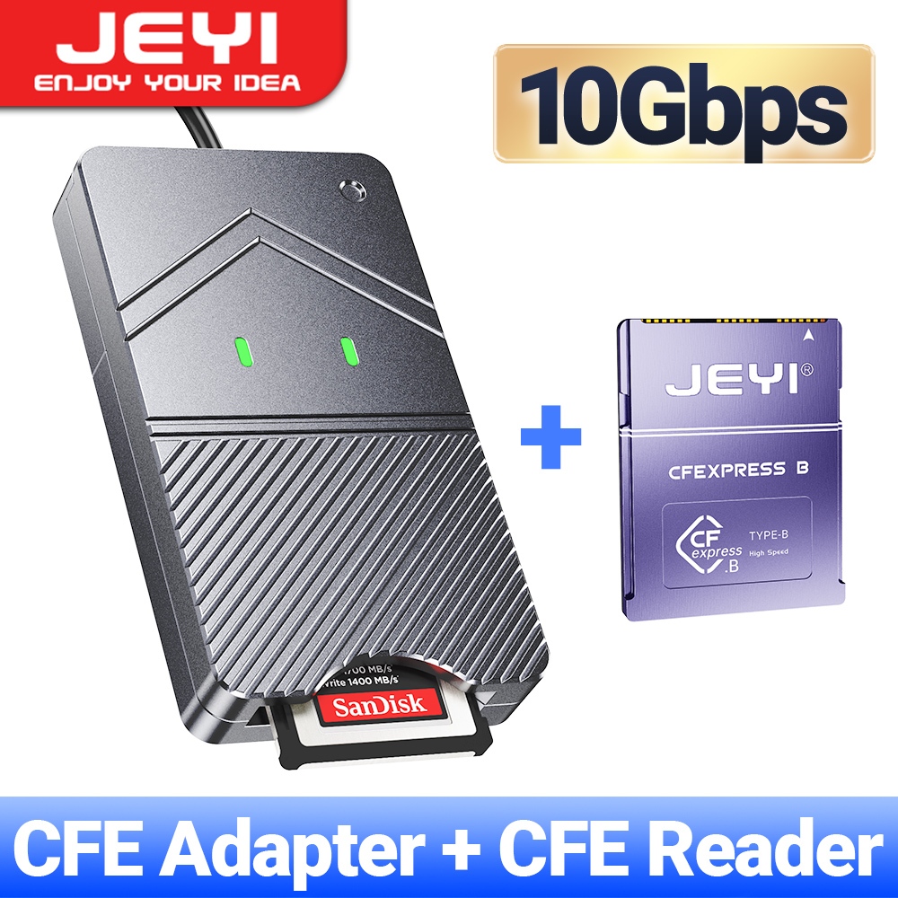 JEYI CFexpress Card Reader, USB 3.2 Gen2 10Gbps CFE Type B Reader ...
