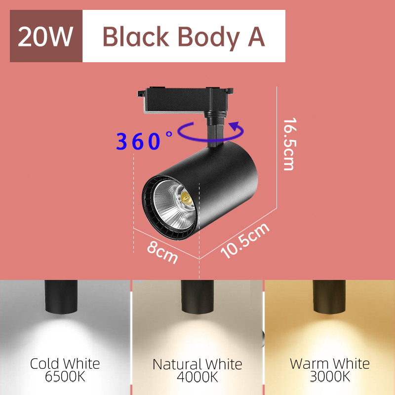 LED Track Light Linear COB Aluminum Rail Lamp Ceiling Spot Light ...