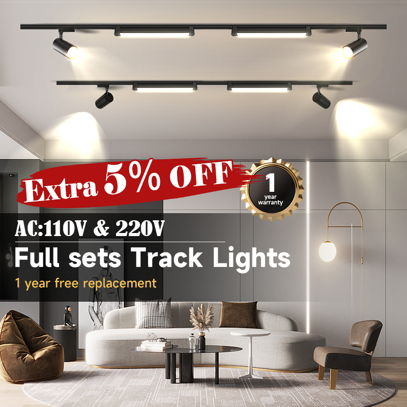 LED Track Light Linear COB Aluminum Rail Lamp Ceiling Spot Light ...