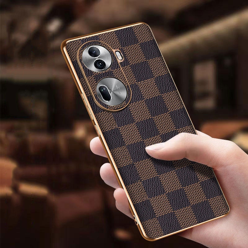 OPPO Reno 11 Pro 5G Reno11 Reno11Pro reno115g Soft Case Luxury Cube PU ...
