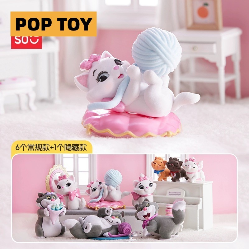 Disney Fluffy Cat Series Blind box doll Cute Figures Hobby Collecting ...